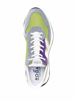 Hogan Logo Panelled Sneakers - Green