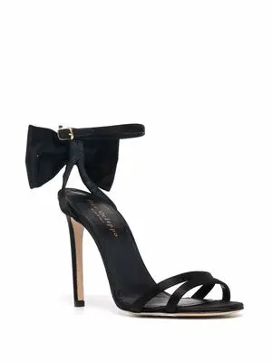 Dee Ocleppo Bow-detail Leather High Heel Sandals