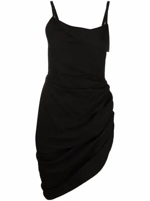 Jacquemus Saudade Draped Dress - Black