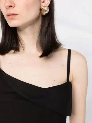 Jacquemus Saudade Draped Dress - Black