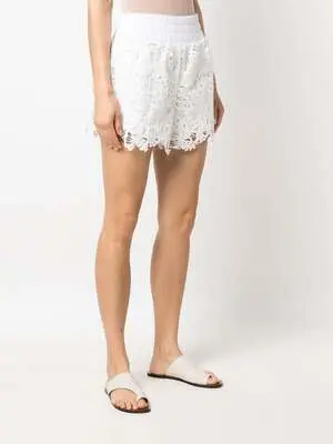 Max & Moi Lace-detailed High-waisted Shorts