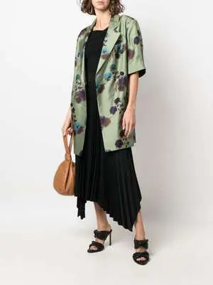 Alberto Biani Floral Print Double-breasted Dress