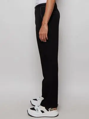 Burberry Grain De Poudre Wool Tailored Trousers