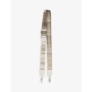 Zadig&Voltaire Logo-print Woven Shoulder Strap - Gold