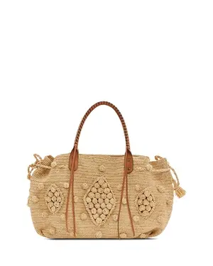 Gerard Darel 24 Gd Raphia Crocheted Handbag