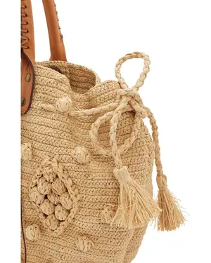 Gerard Darel 24 Gd Raphia Crocheted Handbag