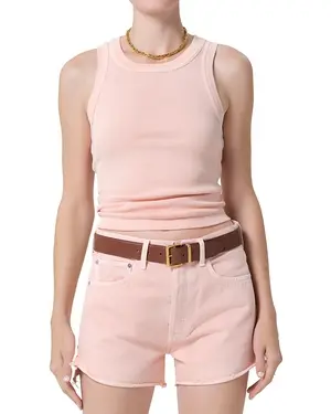 Citizens Of Humanity Isabel Ribbed Tank Top - Melon Creme