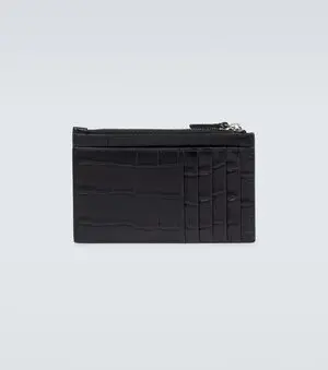 Balenciaga Cash Croc-effect Leather Wallet