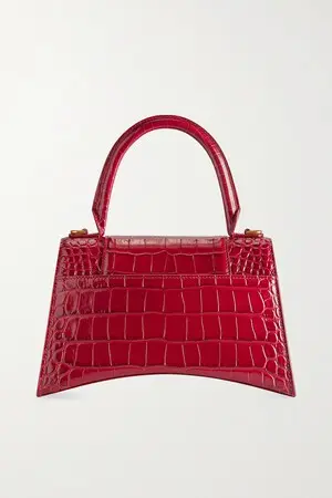 Balenciaga Hourglass Small Croc-effect Leather Tote