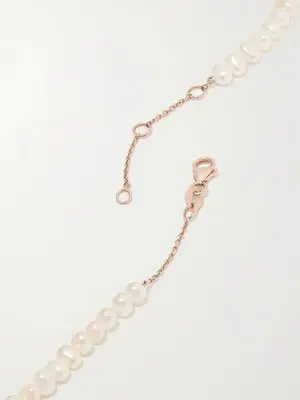 DIANE KORDAS Evil Eye Rose Pearl And Diamond Necklace