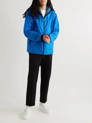 Moncler Junichi Logo-appliquéd Hooded Jacket - Blue