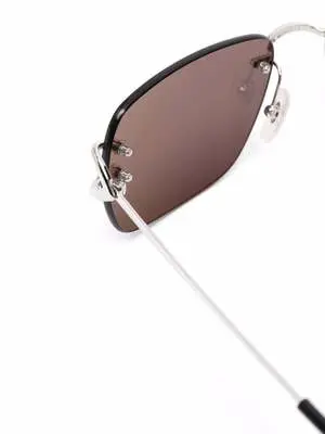 Cartier Rectangle-frame Sunglasses - Silver