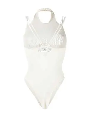ANDREĀDAMO Mesh Panelled Swimsuit
