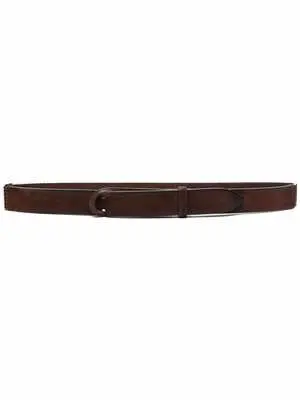 ORTIGNI Bull No Buckle Belt - Brown