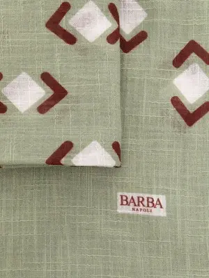 BARBA NAPOLI Geometric-print Cotton Scarf