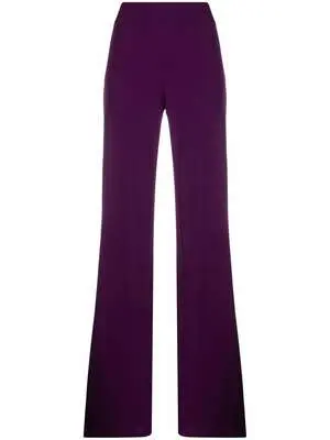 Alberta Ferretti Flared Stretch Trousers - Purple