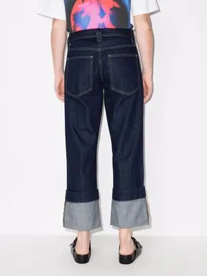 FRAME Turn-up Hem Cropped Jeans