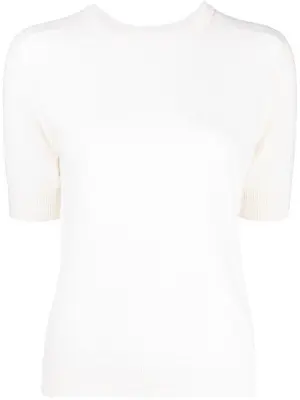 LISA YANG Round Neck Cashmere T-Shirt