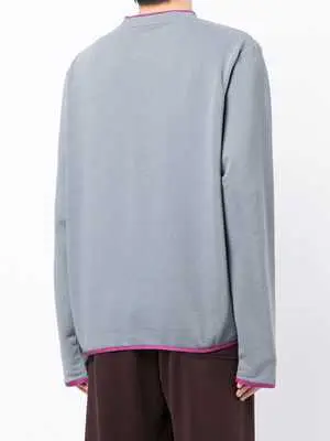 FILA Recycled Cotton-blend Sweatshirt With Chest Pocket - Grey