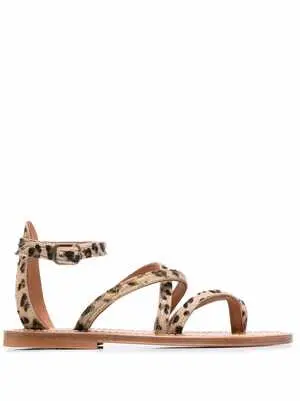 K.JACQUES Epicure Leopard-print Sandals - Neutrals