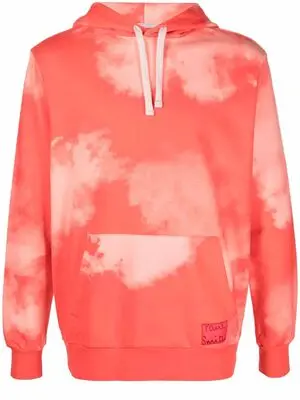 Paul Smith Cloud-print Pullover Hoodie - Red