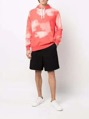 Paul Smith Cloud-print Pullover Hoodie - Red