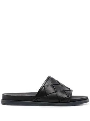 Casadei Interwoven Leather Sliders