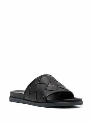 Casadei Interwoven Leather Sliders