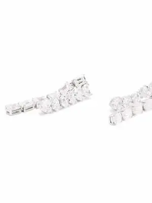Shay 18kt White Gold Double Diamond Waterfall Earrings