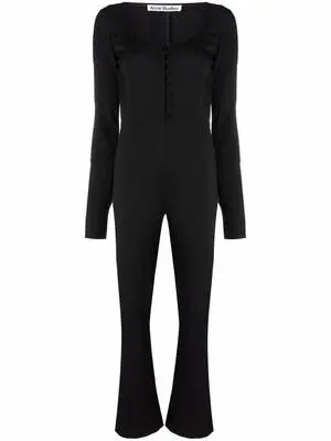 Acne Studios Long-sleeve Twill Jumpsuit - Black