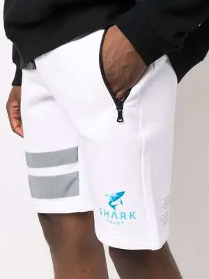 Paul & Shark Cotton Shorts With Shark Print
