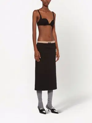 Miu Miu Jersey Logo Balconette Bra
