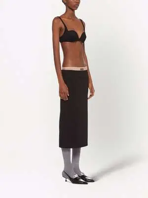 Miu Miu Jersey Logo Balconette Bra