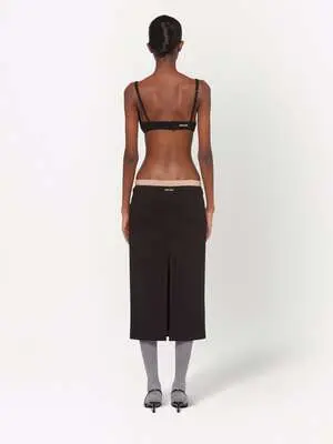 Miu Miu Jersey Logo Balconette Bra