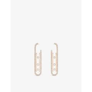 Messika Move 10th 18ct Rose-gold Diamond Earrings - Pink Gold