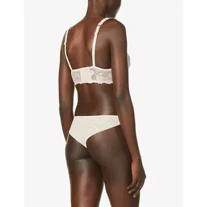 AUBADE Softessence Floral-embroidered Stretch-mesh Spacer Bra