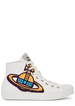 VIVIENNE WESTWOOD Orb-print Canvas High-top Sneakers