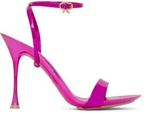 GIANVITO ROSSI Gianvito Rossi Gold Spice Ribbon Heeled Sandals - Bloom
