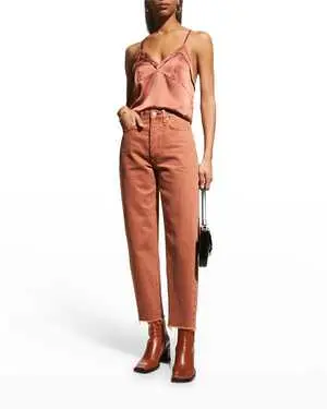 Rag & Bone Alissa Straight-leg Colored Cropped Jeans - Honeybrwn