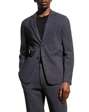 Theory Clinton Blazer In Precision Ponte Grey Melange