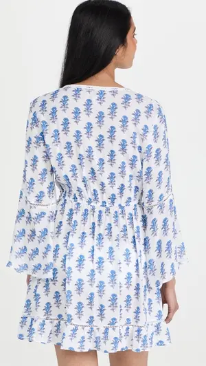 Playa Lucila Mini Border Print Kimono