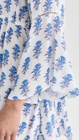 Playa Lucila Mini Border Print Kimono