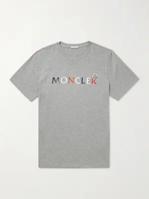 Moncler Logo-print Cotton-jersey T-shirt - Gray
