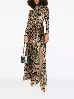 Dolce & Gabbana Leopard-print Georgette Maxi Dress