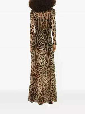 Dolce & Gabbana Leopard-print Georgette Maxi Dress