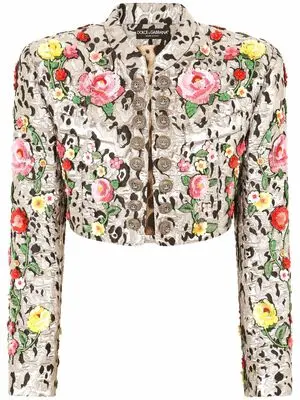 Dolce & Gabbana Embroidered Jacquard Jacket