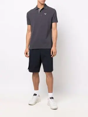 Barbour Embroidered-logo Polo Shirt - Grey