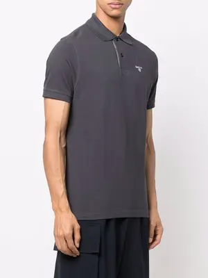 Barbour Embroidered-logo Polo Shirt - Grey