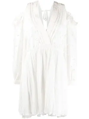IRO PARIS Cold-shoulder Floral Mini Dress - White