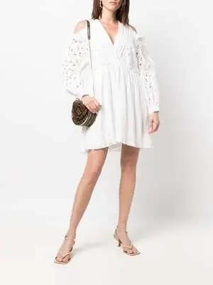 IRO PARIS Cold-shoulder Floral Mini Dress